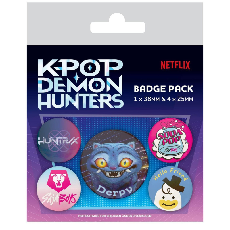 K-Pop Demon Hunters - Derpy Multi Badge Mixed 5 Pack – Gametraders ...