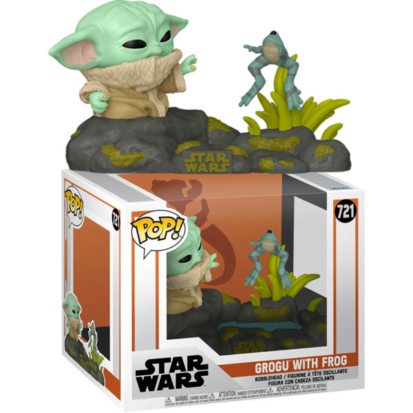 Star Wars: The Mandalorian - Grogu with Frog Deluxe Pop! Vinyl ...